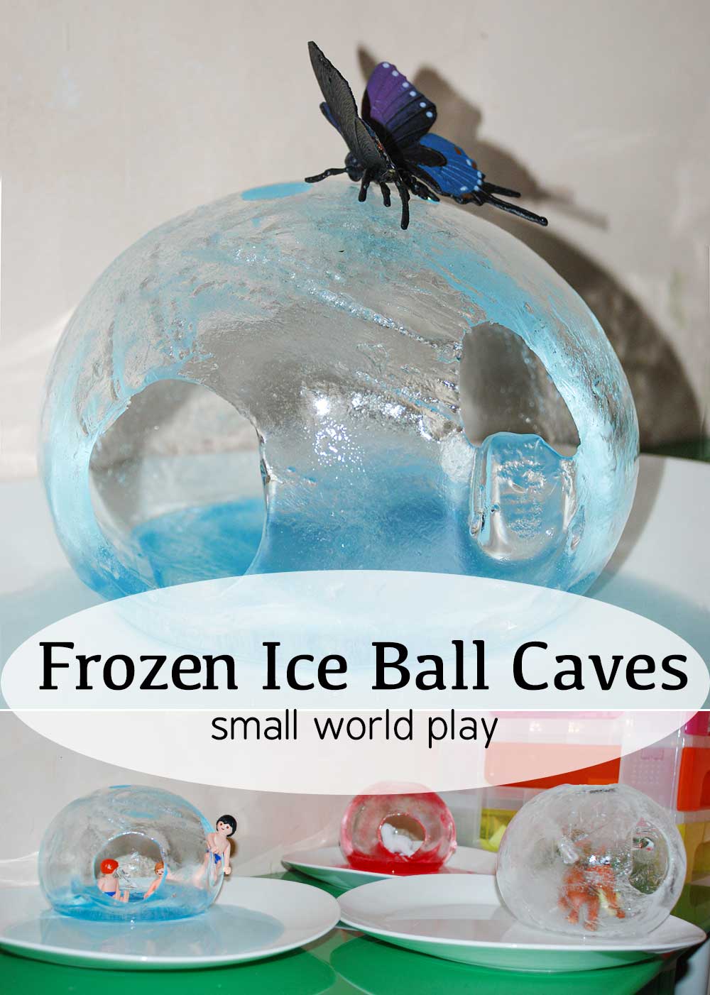 Frozen Ice Ball Play: How to Make a Magical Ice Cave