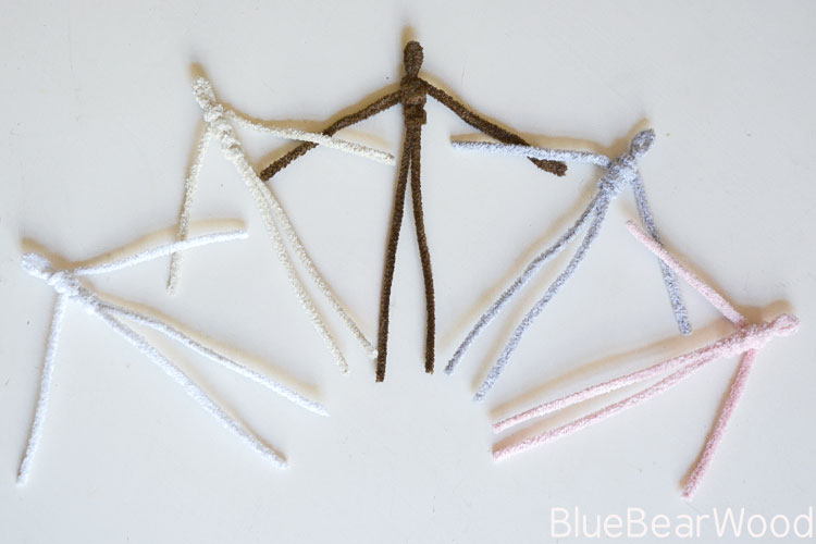 Paper Napkin Dancing Princesses Pipe Cleaner Craft